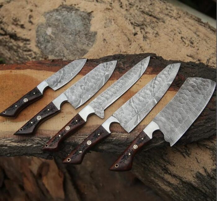 Handmade Damascus Steel Chef Tool Set | Artisan Kitchen Tools ...