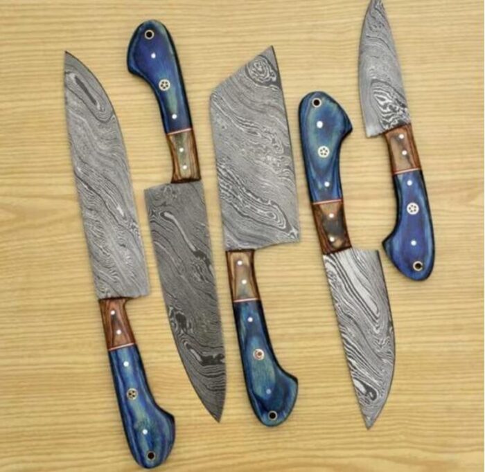 Handmade Damascus Steel Chef Tool Set | Artisan Kitchen Tools ...