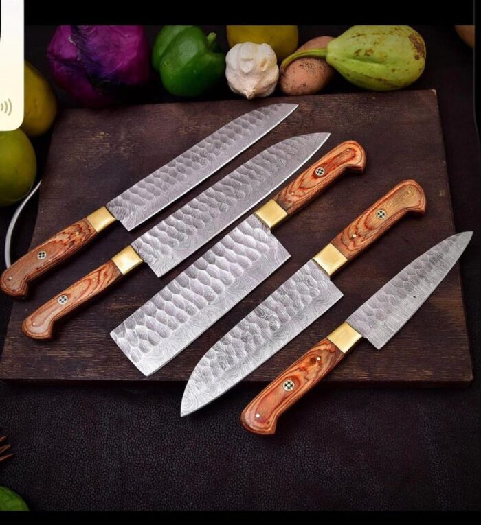 Handmade Damascus Steel Chef Tool Set | Artisan Kitchen Tools ...
